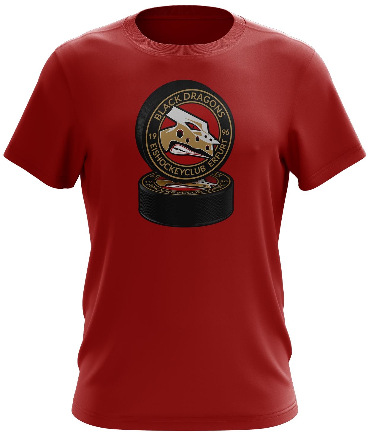T-Shirt | Puck Merch Logo | rot | Black Dragons - domsport Teamshops