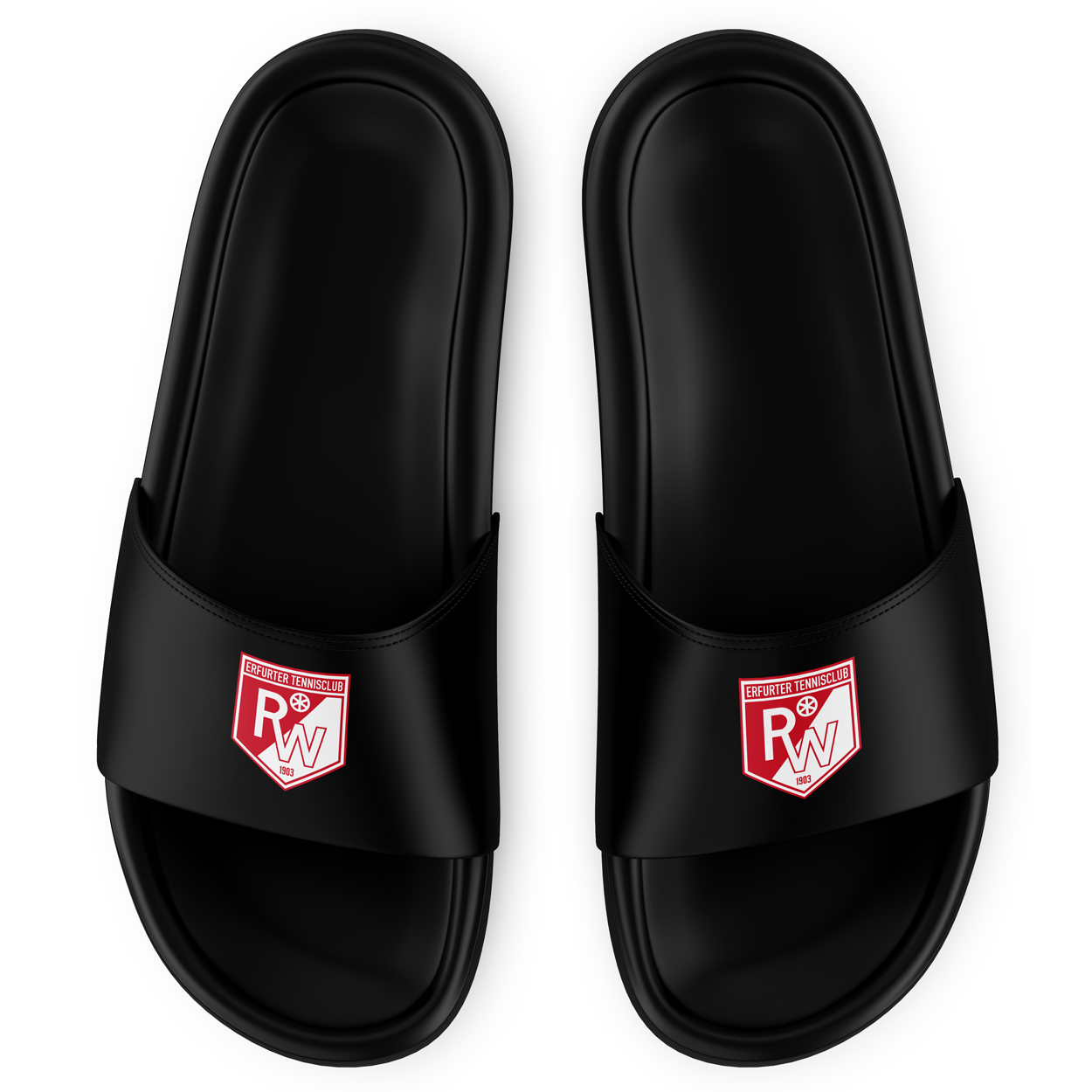 Badeschuhe | Logo | schwarz | Erfurter Tennisclub Rot-Weiß - domsport