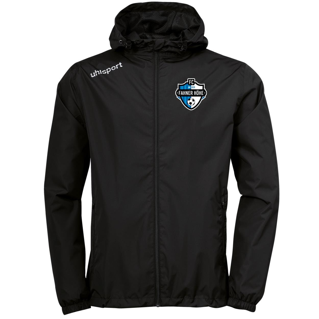 Regenjacke mit Kapuze für Kinder/Herren | ESSENTIAL schwarz | FC An D